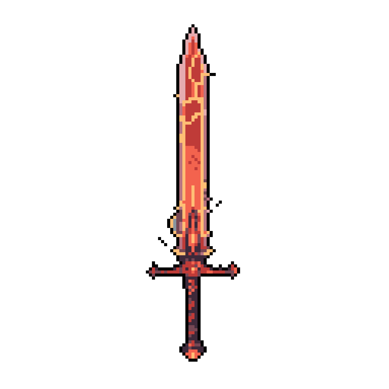 Fiery Sword of Power: Fantasy Weapon Art