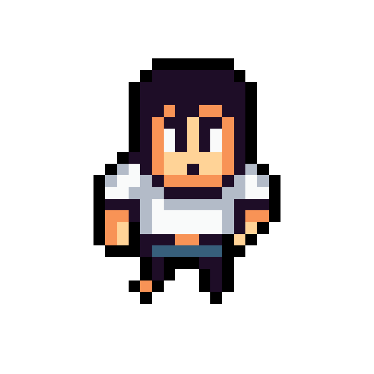 Surprised Gamer Girl: Retro Video Game Sprite Style