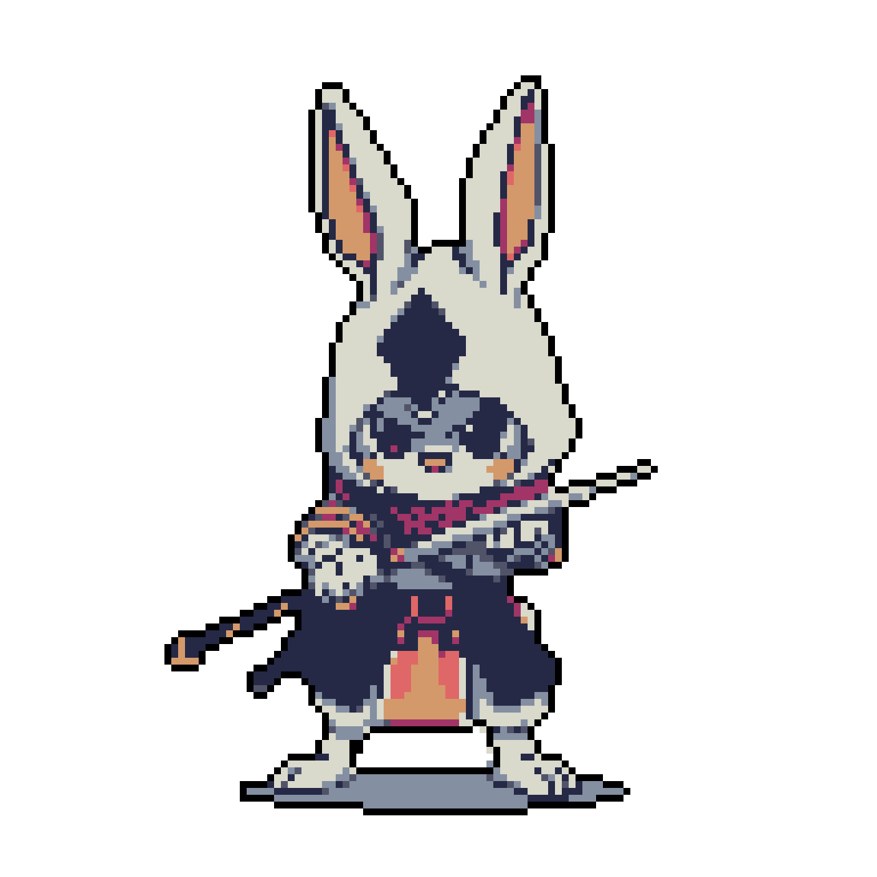 Agile Rabbit Warrior Ready for Battle