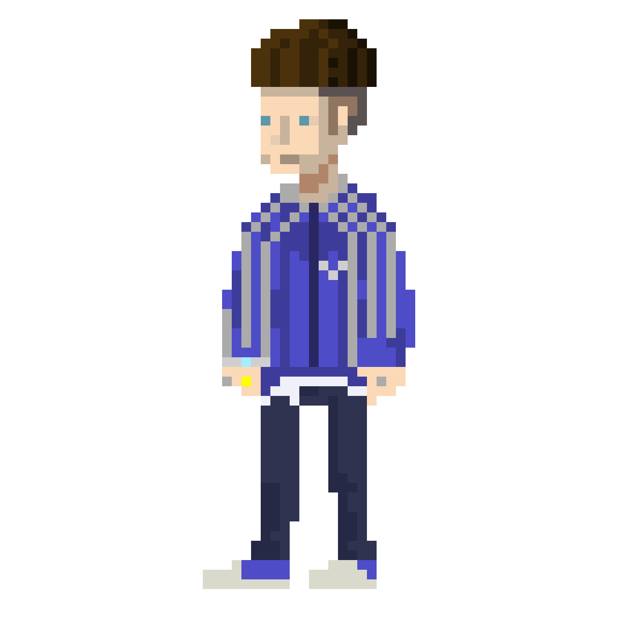 Blue Tracksuit Guy: OG Art Style Portrait
