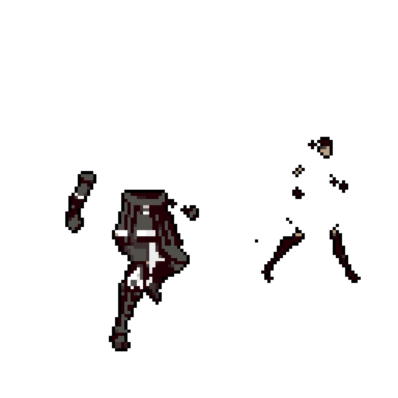 Dark Duo in Motion: Mysterious High Contrast Scene