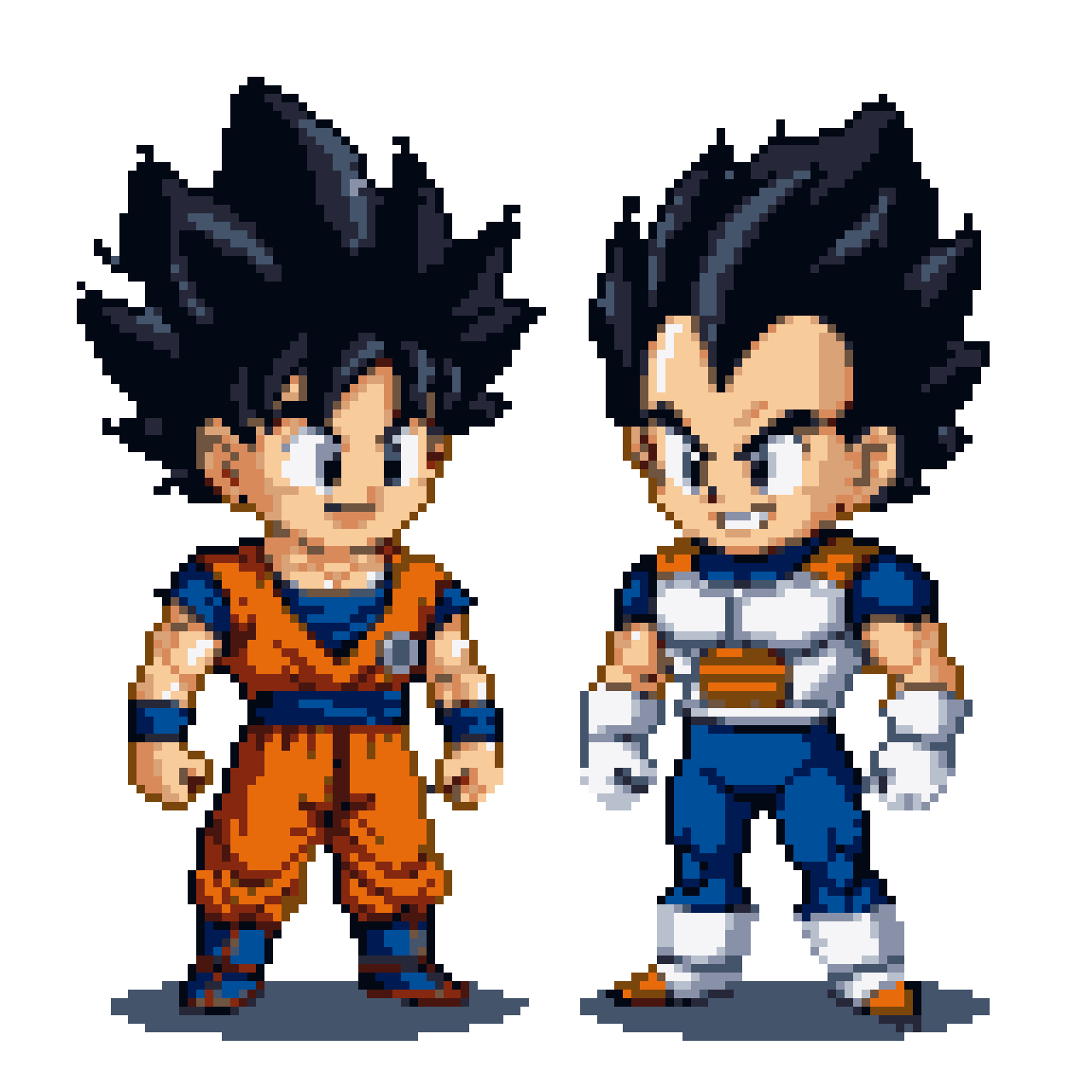 Pixel Art: Goku & Vegeta: Friendly Rivalry, Saiyan Power