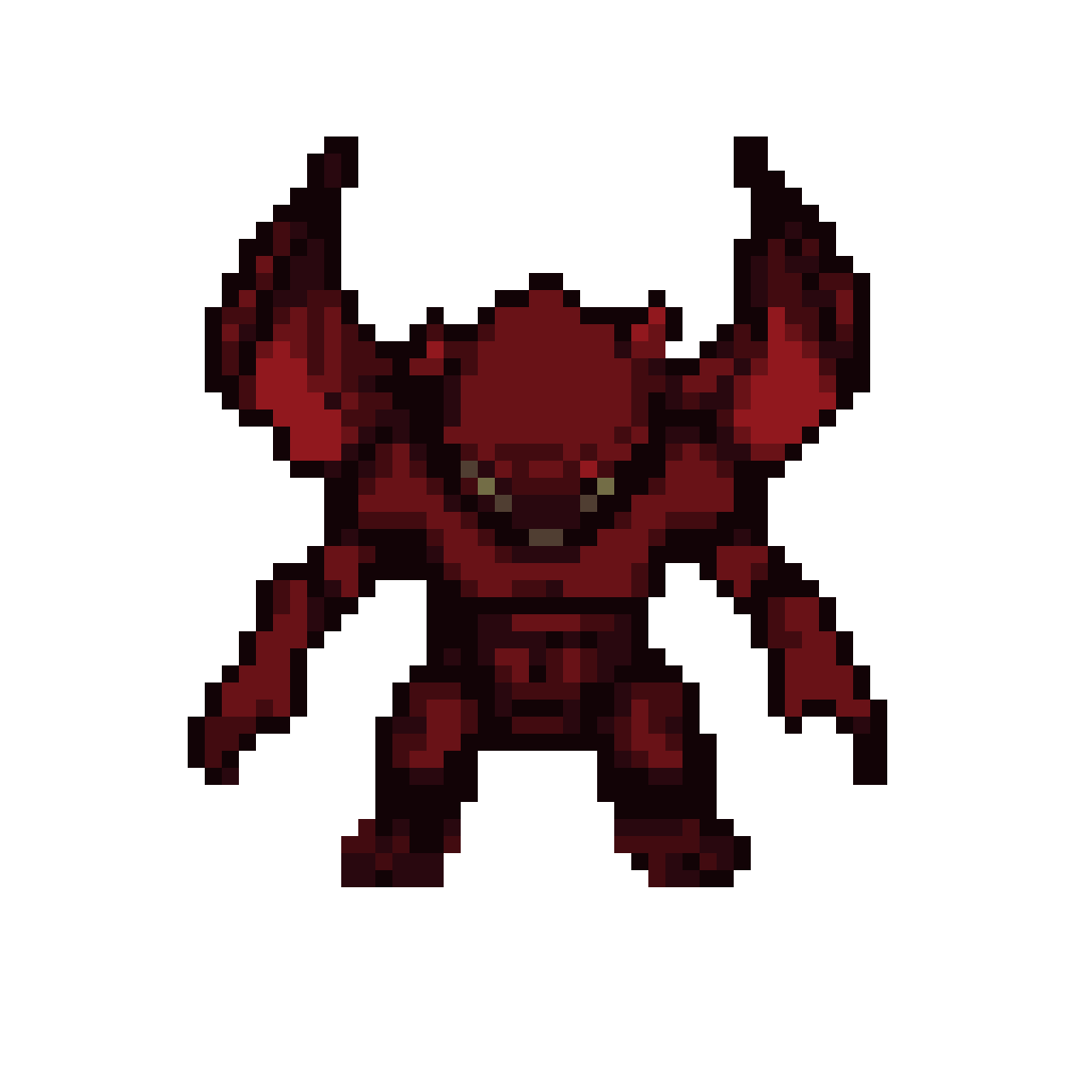 Crimson Demon Advances: Menacing Walk Cycle