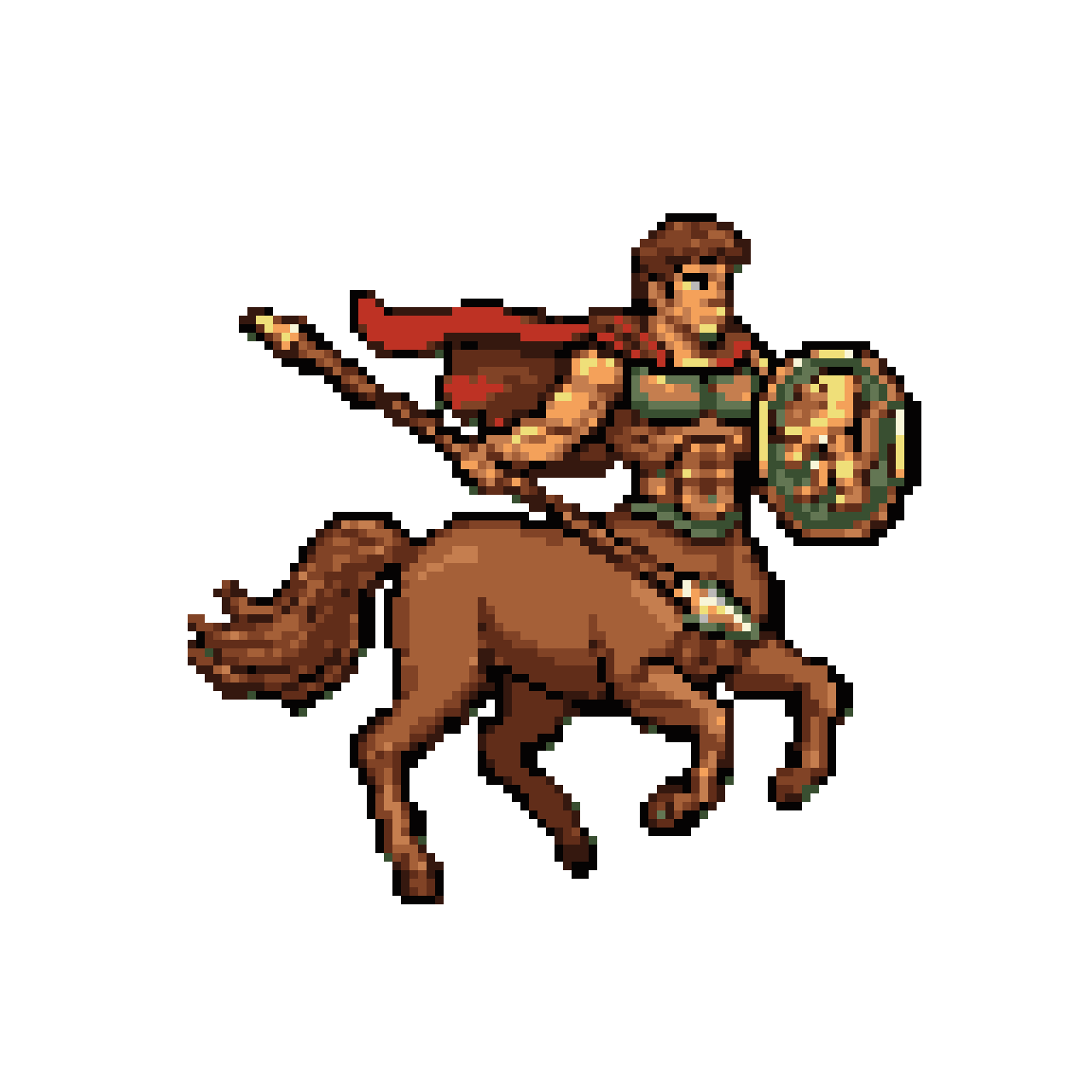 Heroic Centaur Warrior with Lion Shield