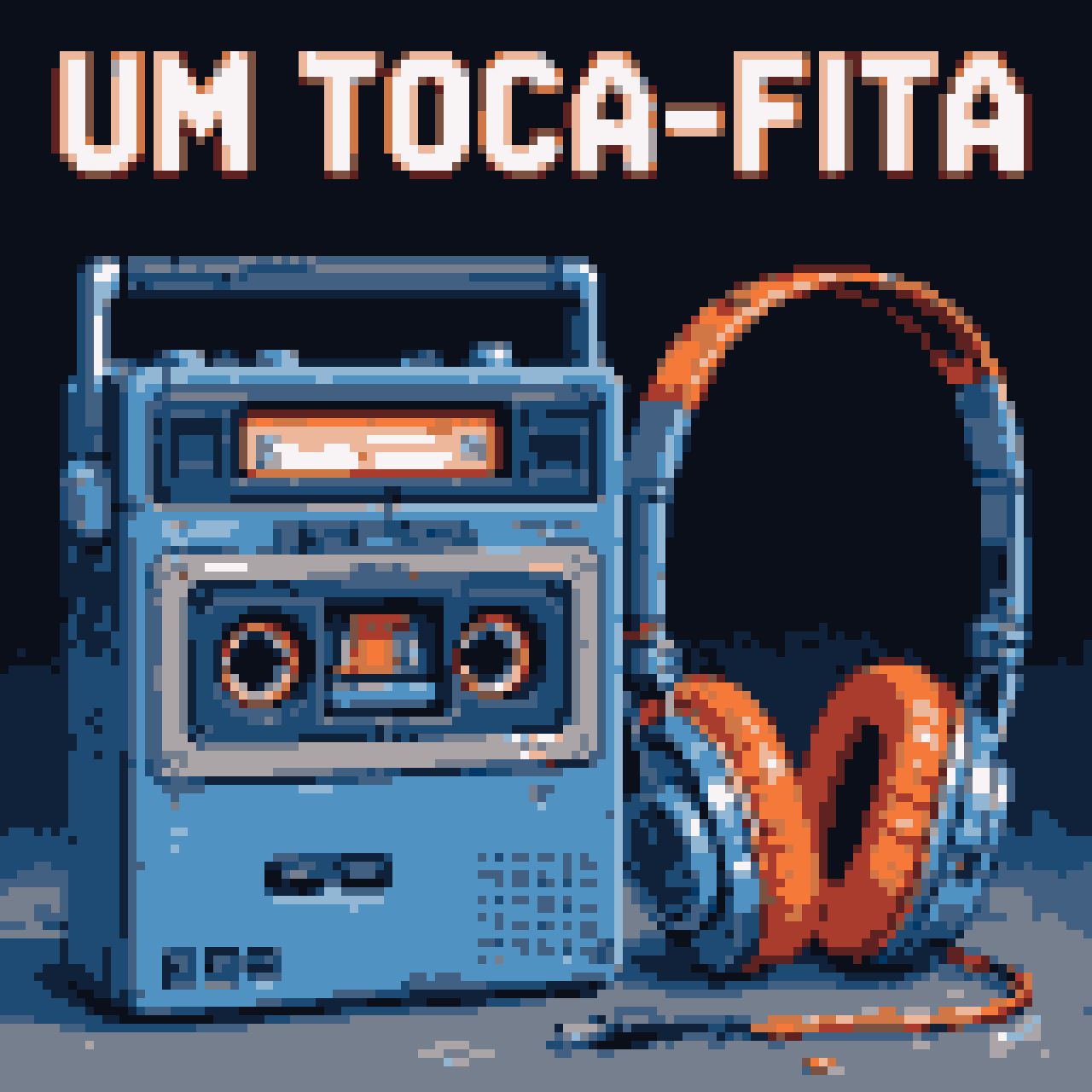 Retro Cassette Player & Headphones: 80s Music Vibes