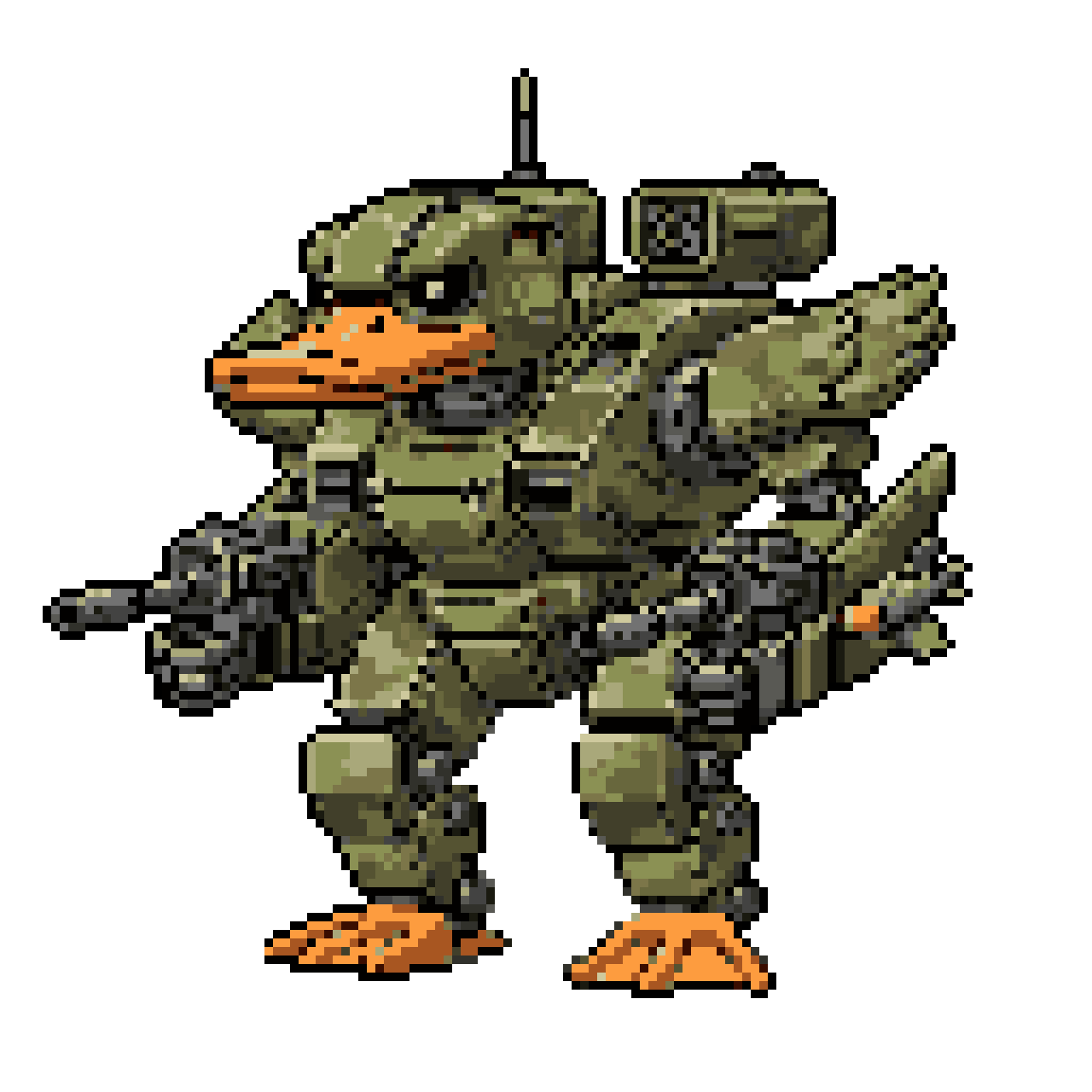 Armored Duck Mech: Whimsical Yet Formidable Combat Unit