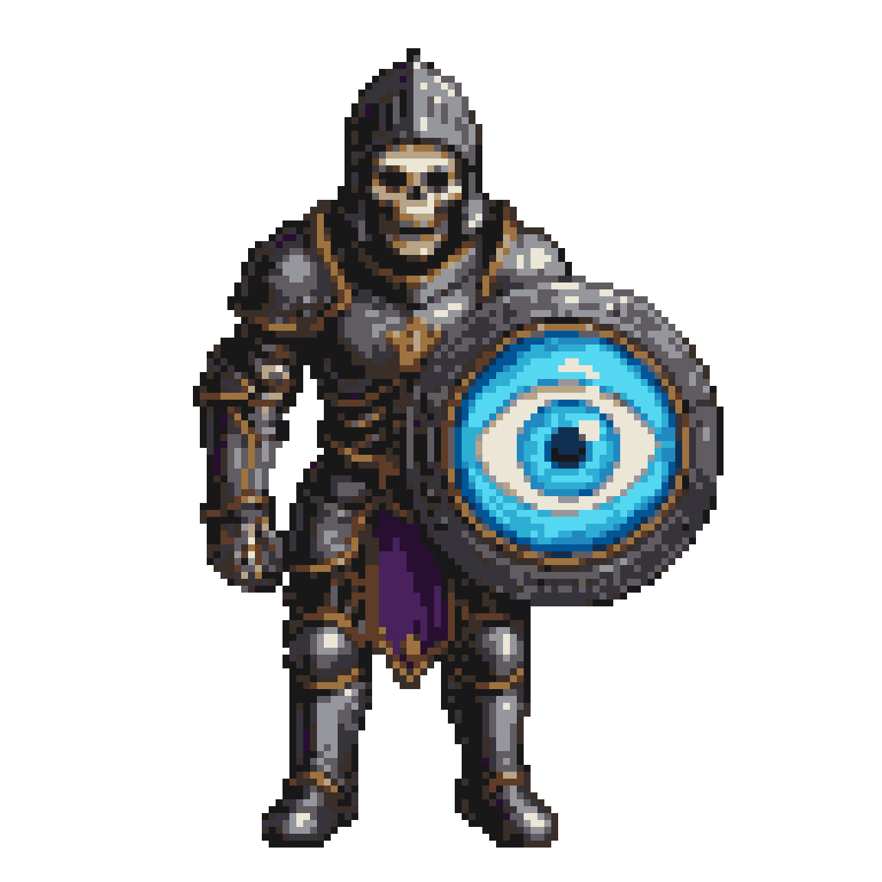 Skeletal Knight's Vigil: Luminous Eye Shield Guard