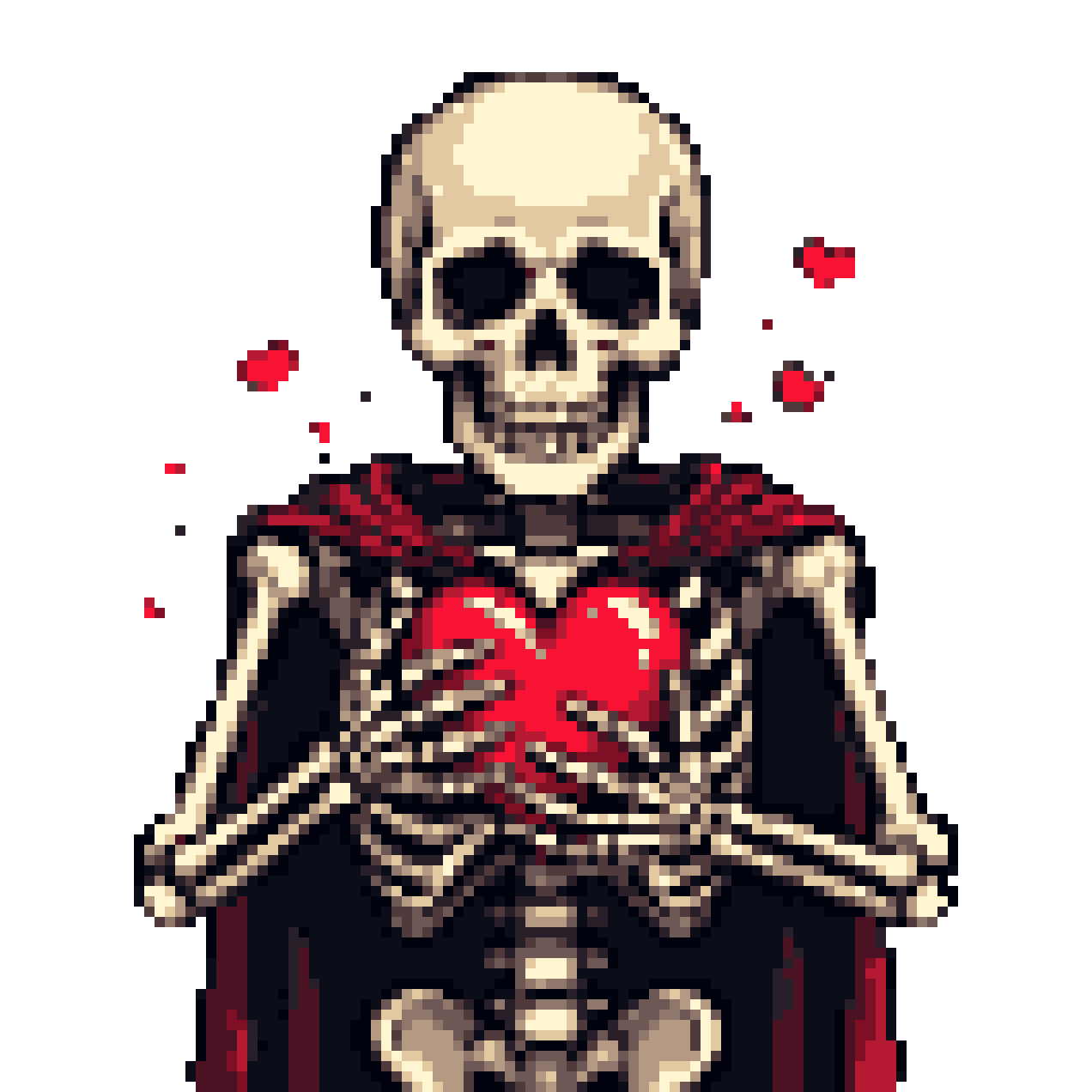 Skeleton Offers Heart: Macabre Love Art