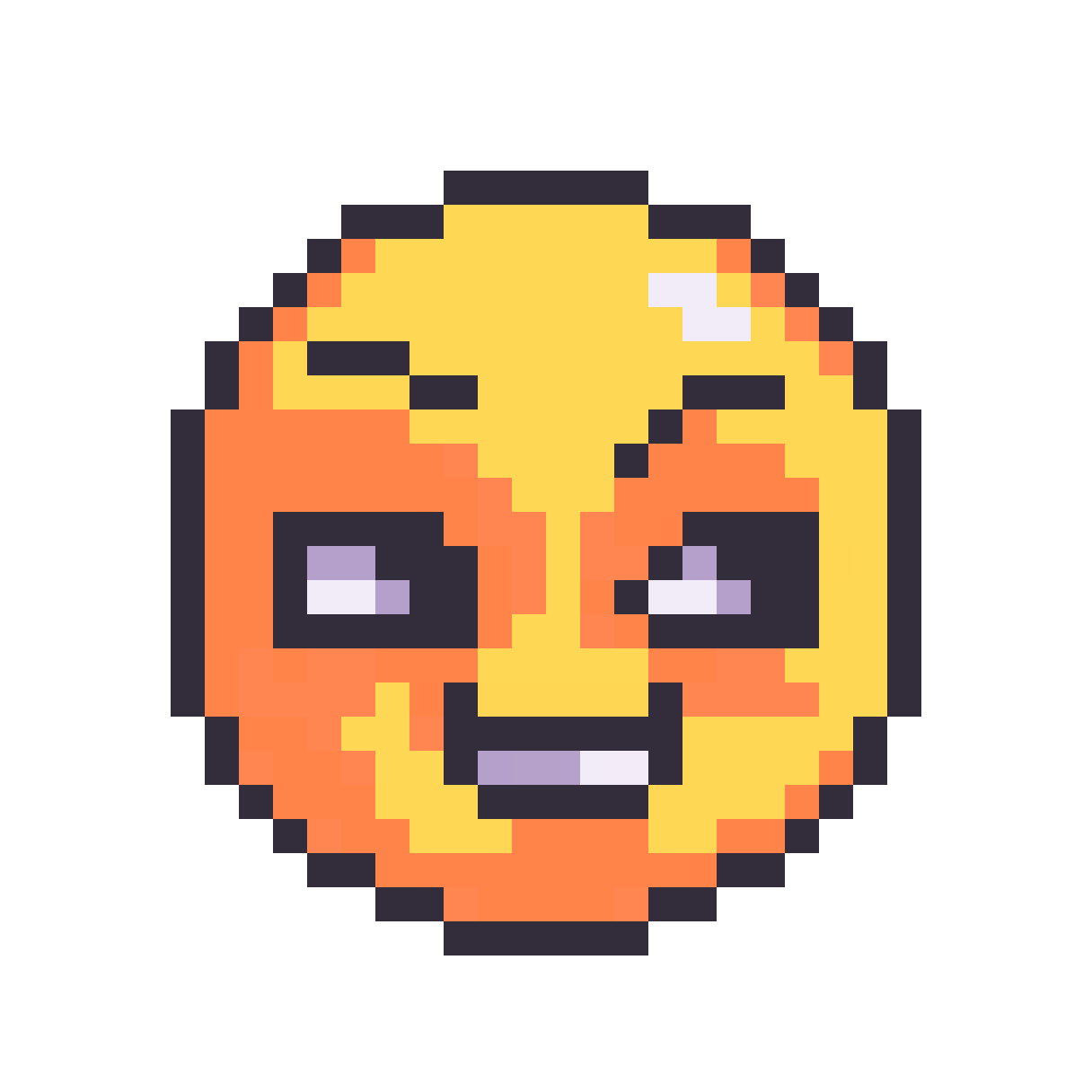 Cheeky Emoji Smirk: Retro Yellow & Orange Graphic