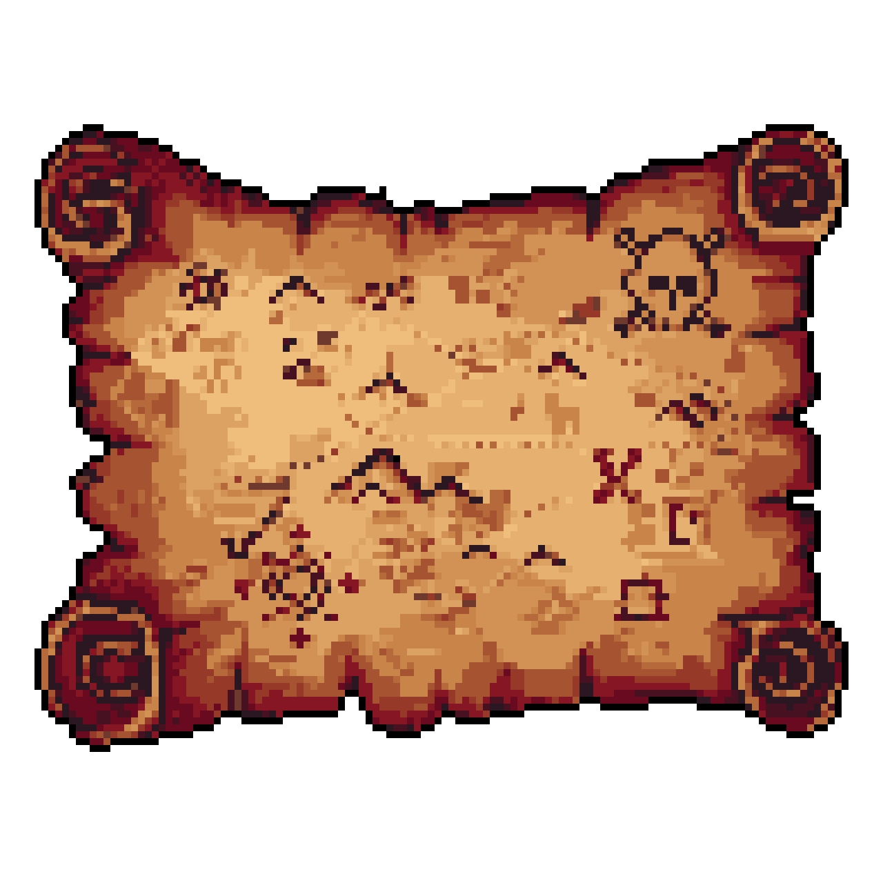 Vintage Treasure Map: X Marks the Spot Adventure Awaits