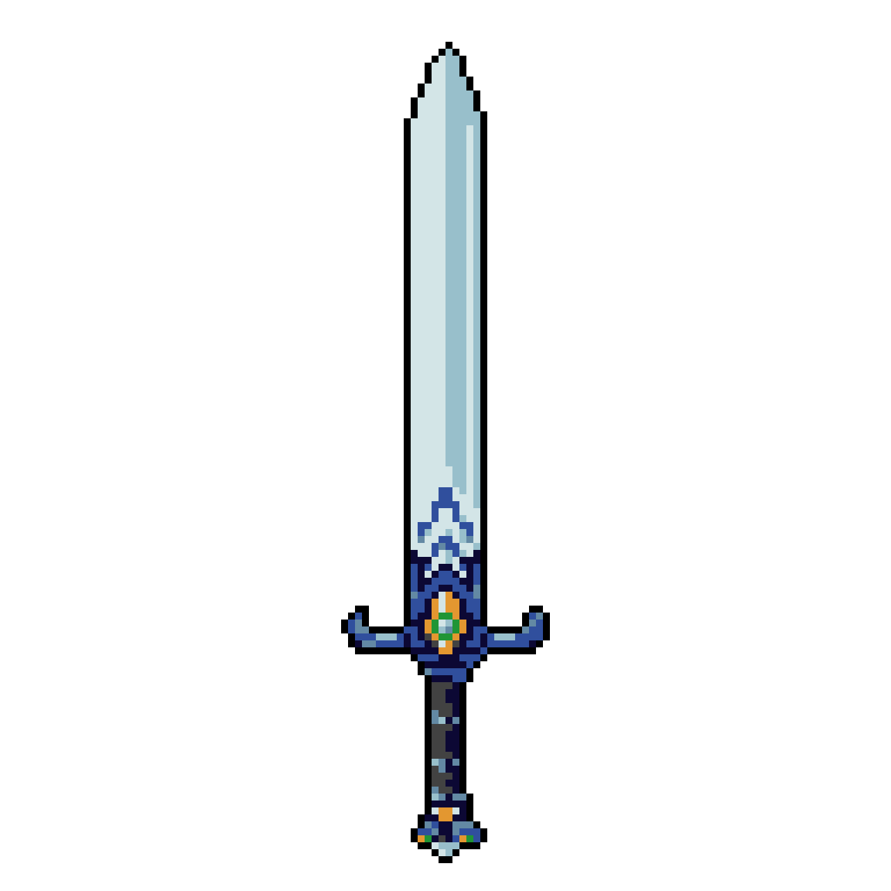 Enchanted Blue Broadsword: Magical Fantasy Weapon
