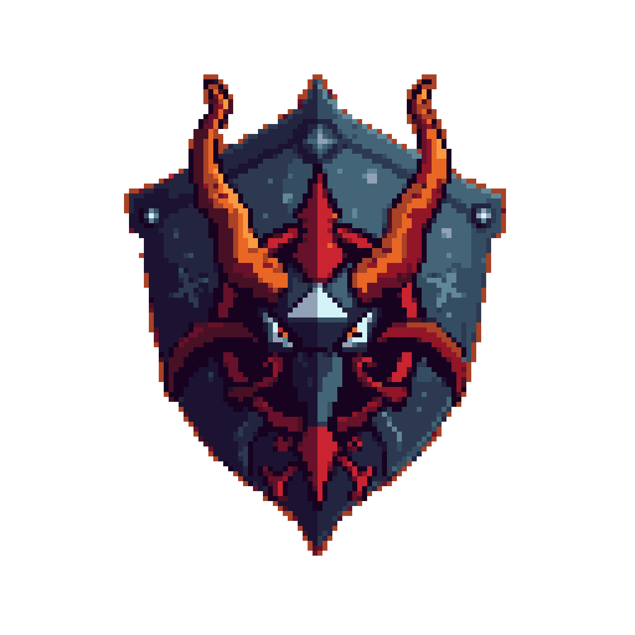Demonic Shield: Ominous Medieval Guardian