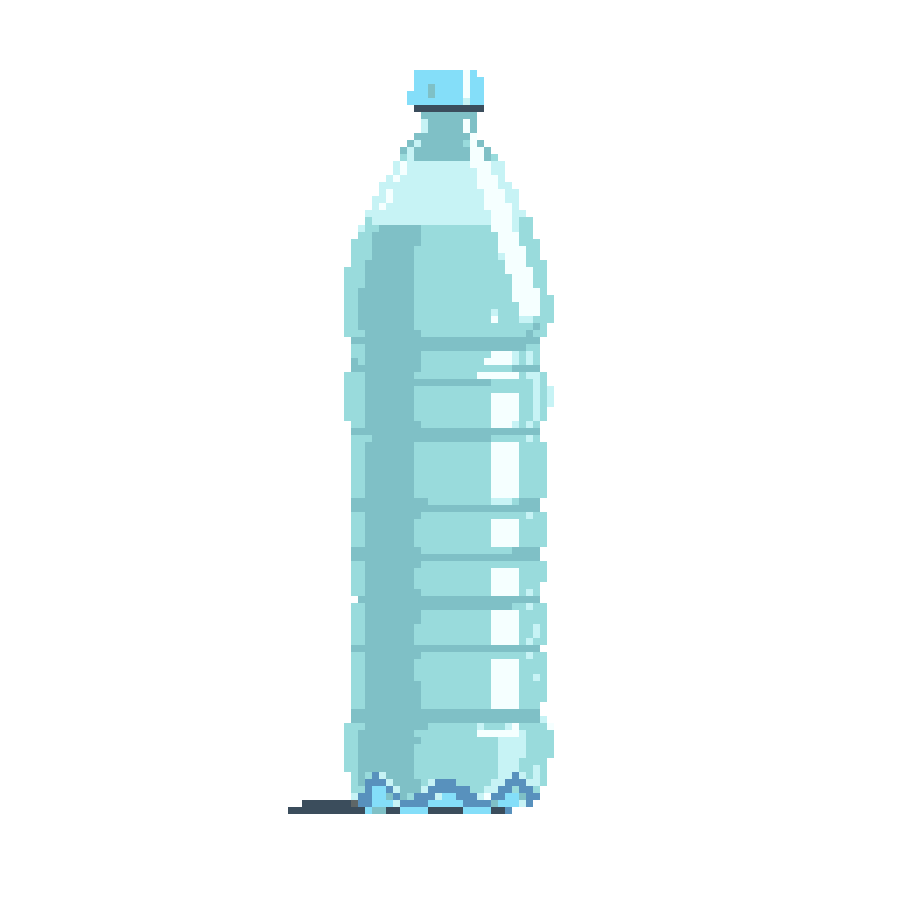 Blue Water Bottle: Simple, Clear, Cool
