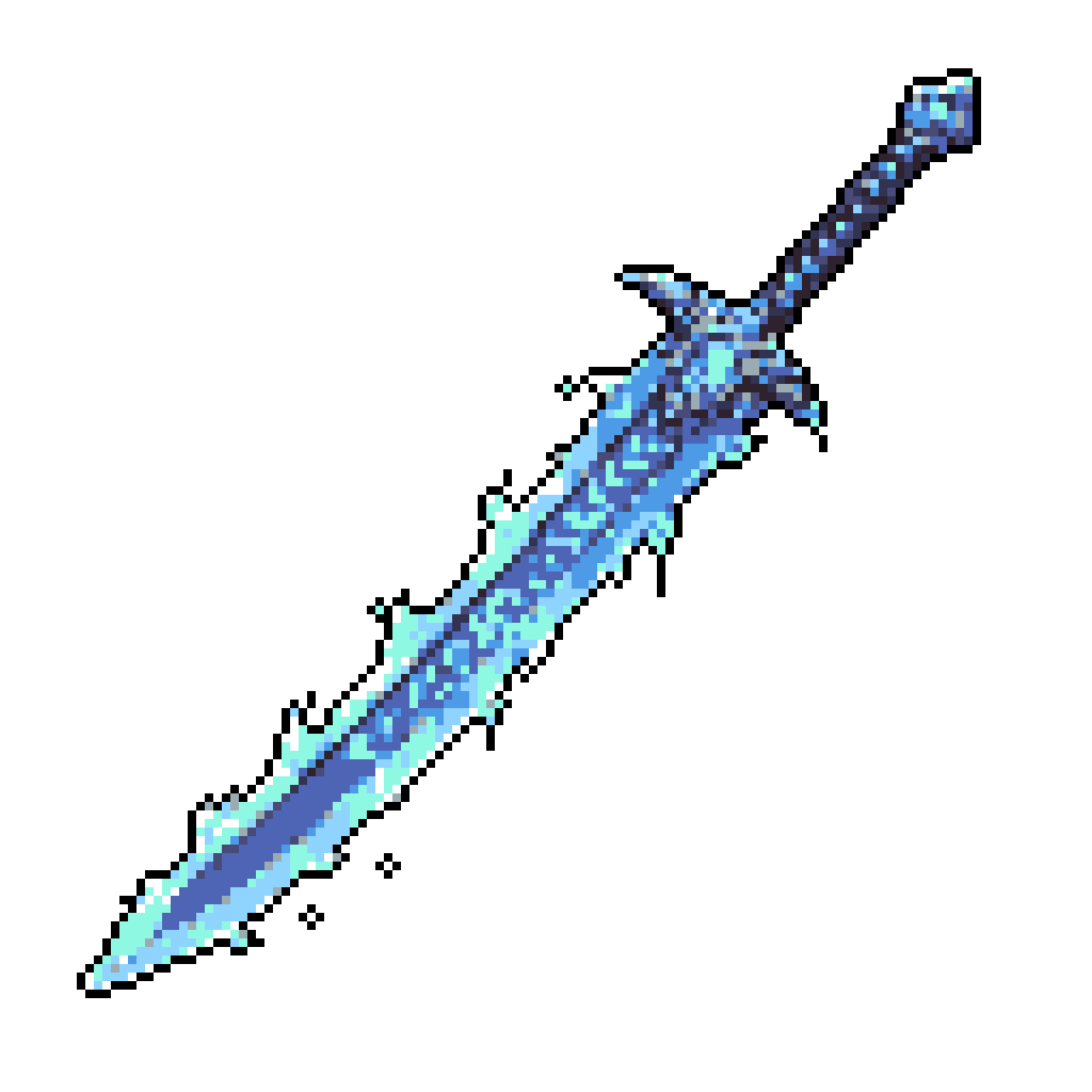 Mystic Blue Sword Aura - Fantasy Weapon Art