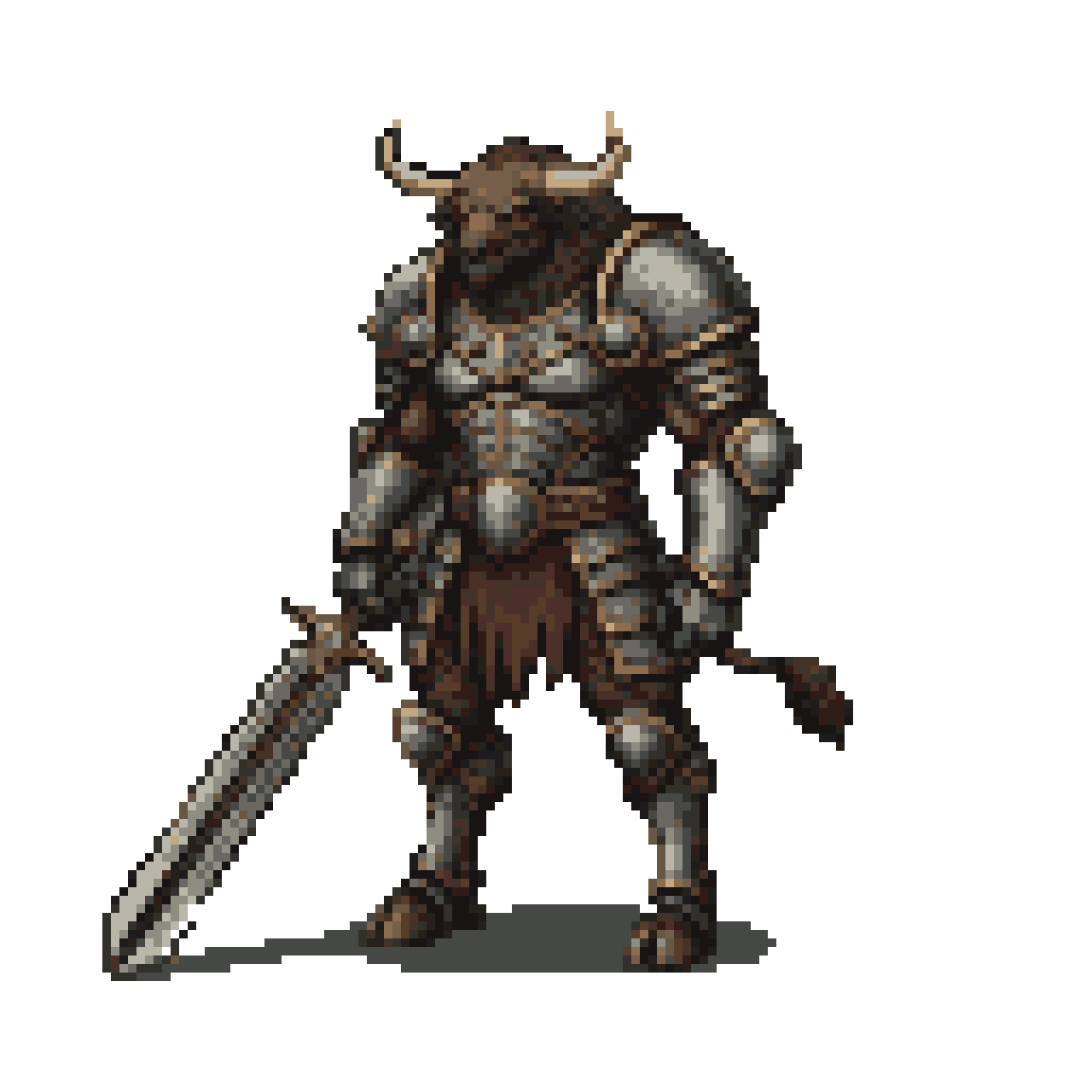 Minotaur Knight: Stoic Warrior, Ready for Battle