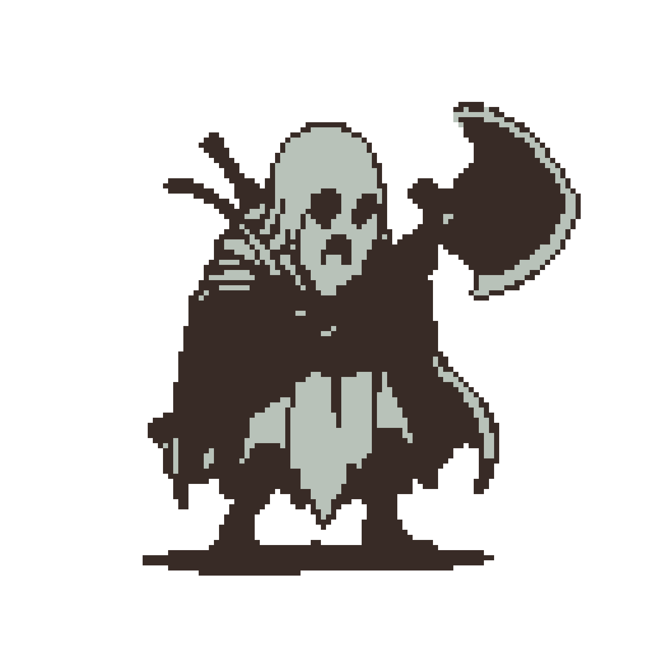 Skeletal Ghost Warrior Axe Attack - Grim Fantasy Doom