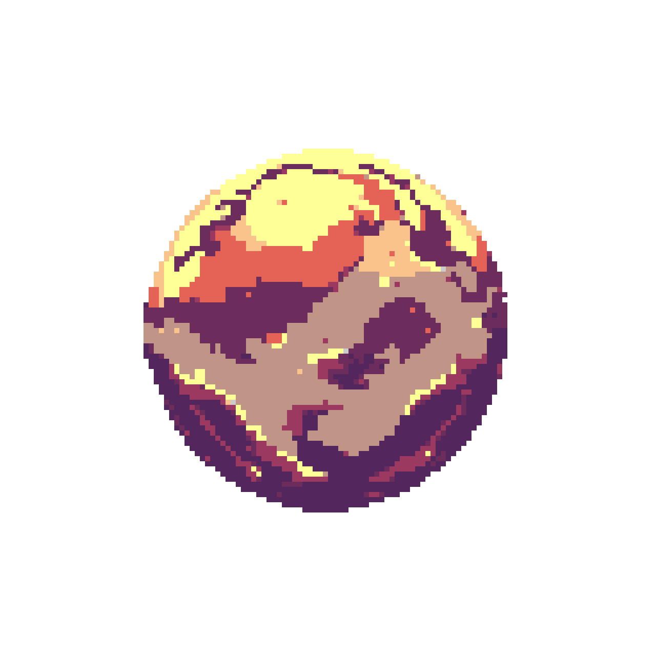 AI Sprite: Mottled Alien Planet: Mysterious Cosmic Orb
