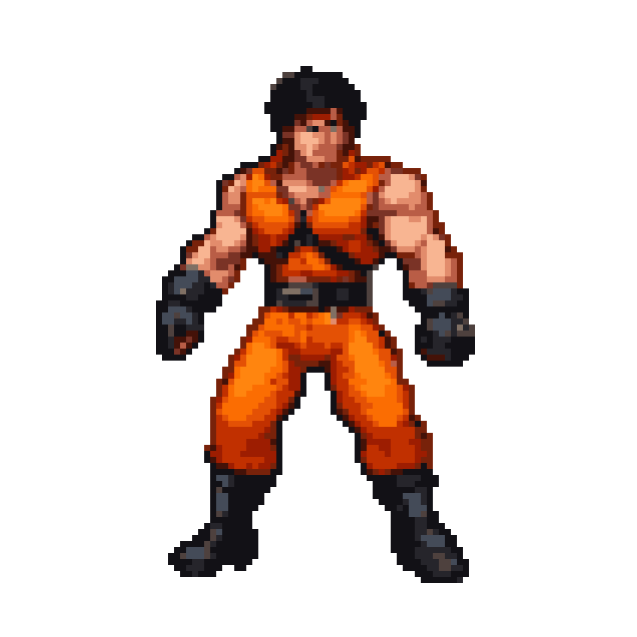 Orange Gi Fighter: Ready for Action