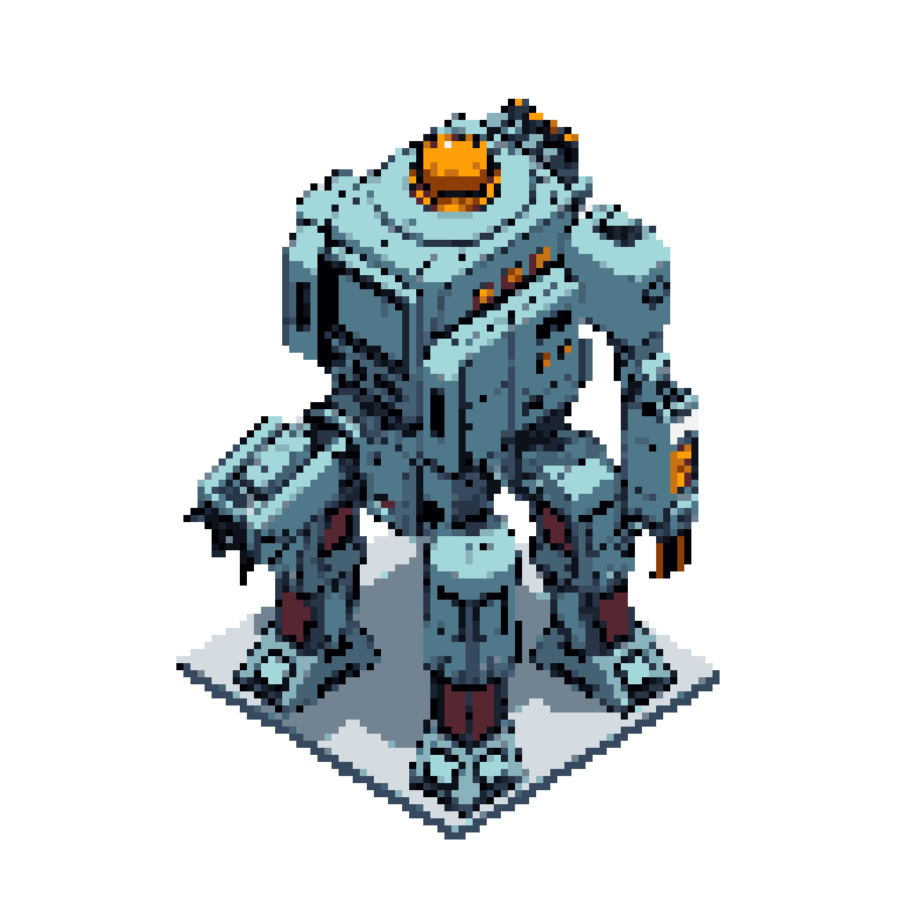 Isometric Mech: Retro-Futuristic Robot Ready for Action