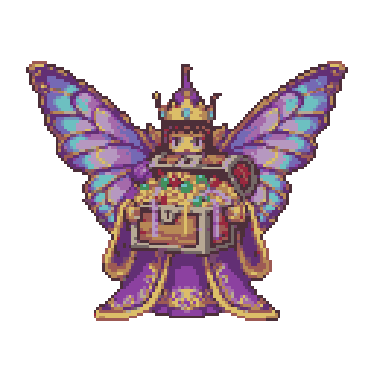 Regal Pixie Guards Glittering Fairy Treasure