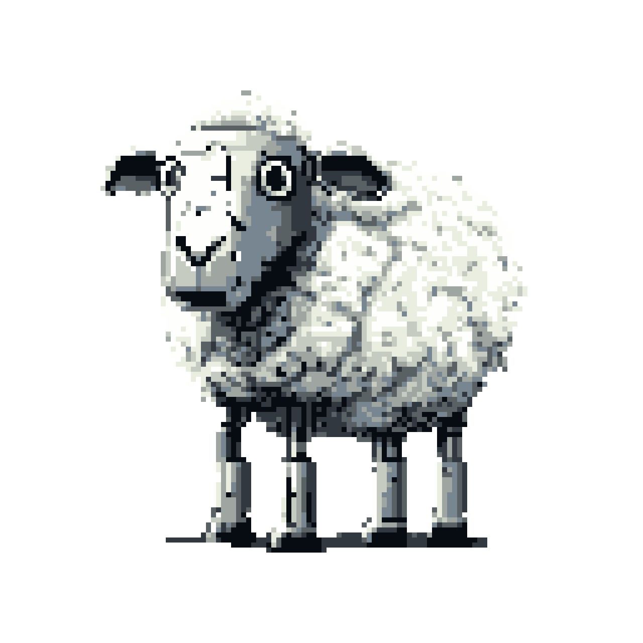 Mechanical Sheep: Eerie Surreal Portrait