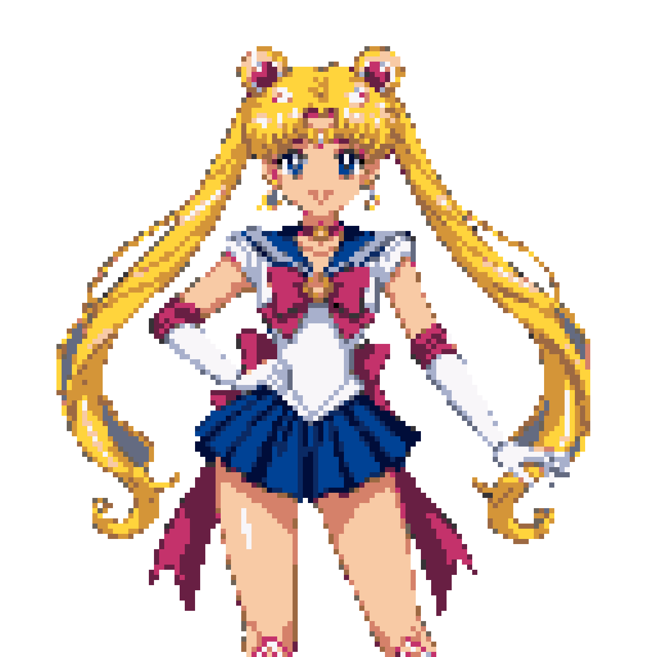 Sailor Moon: Heroic Pose, Vibrant Style