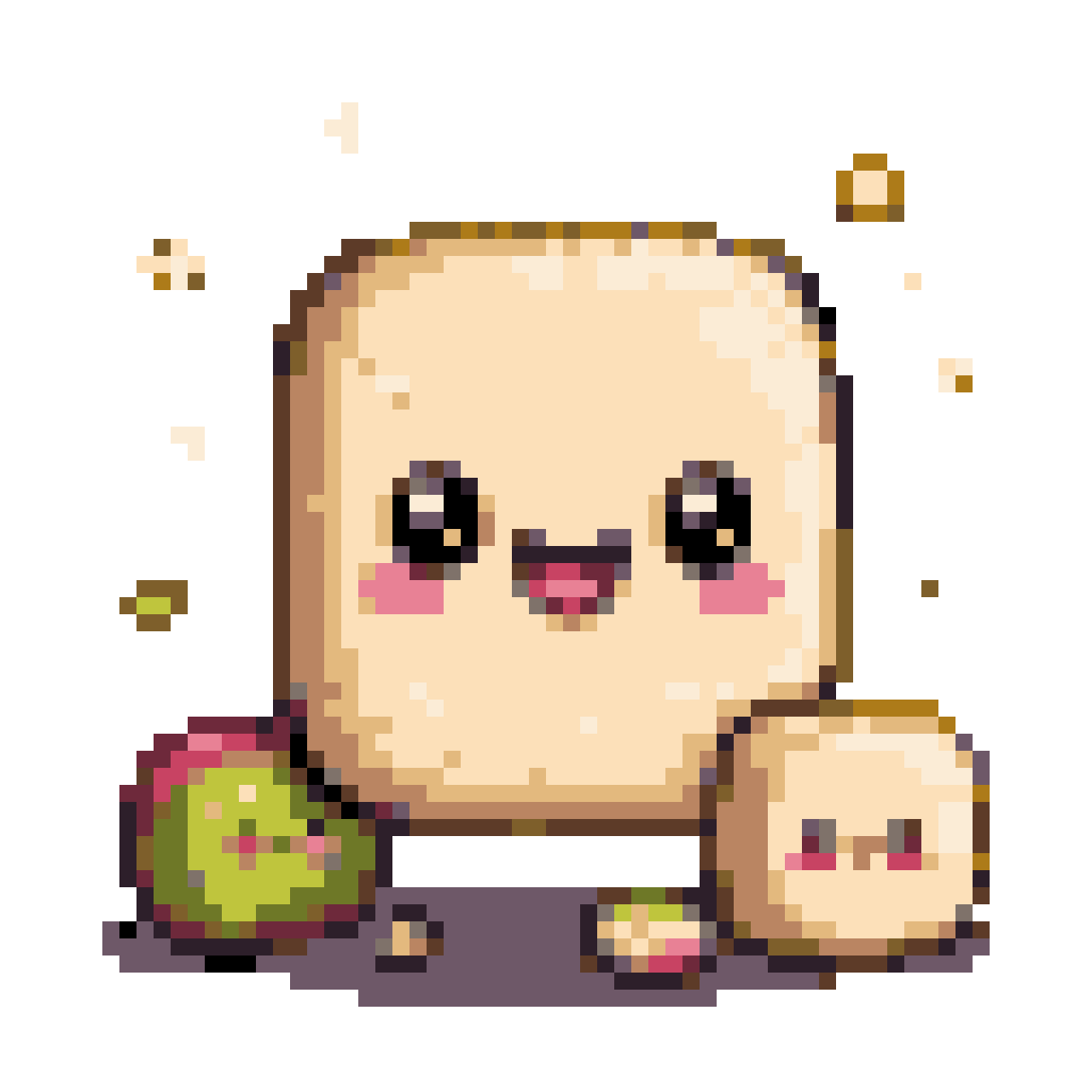 Cute Mochi Friends Sparkle: Adorable Kawaii Scene