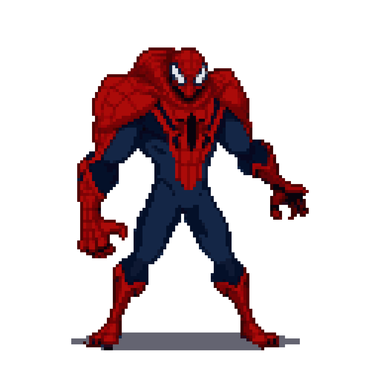 Venom-Spidey Hybrid: Imposing Stance, Dark Tendrils