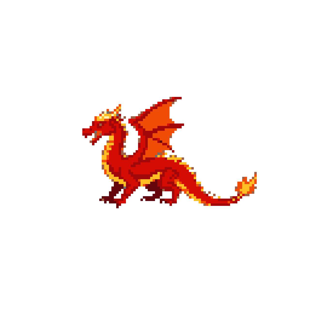 Fiery Red Dragon Roar - Vibrant Fantasy Art