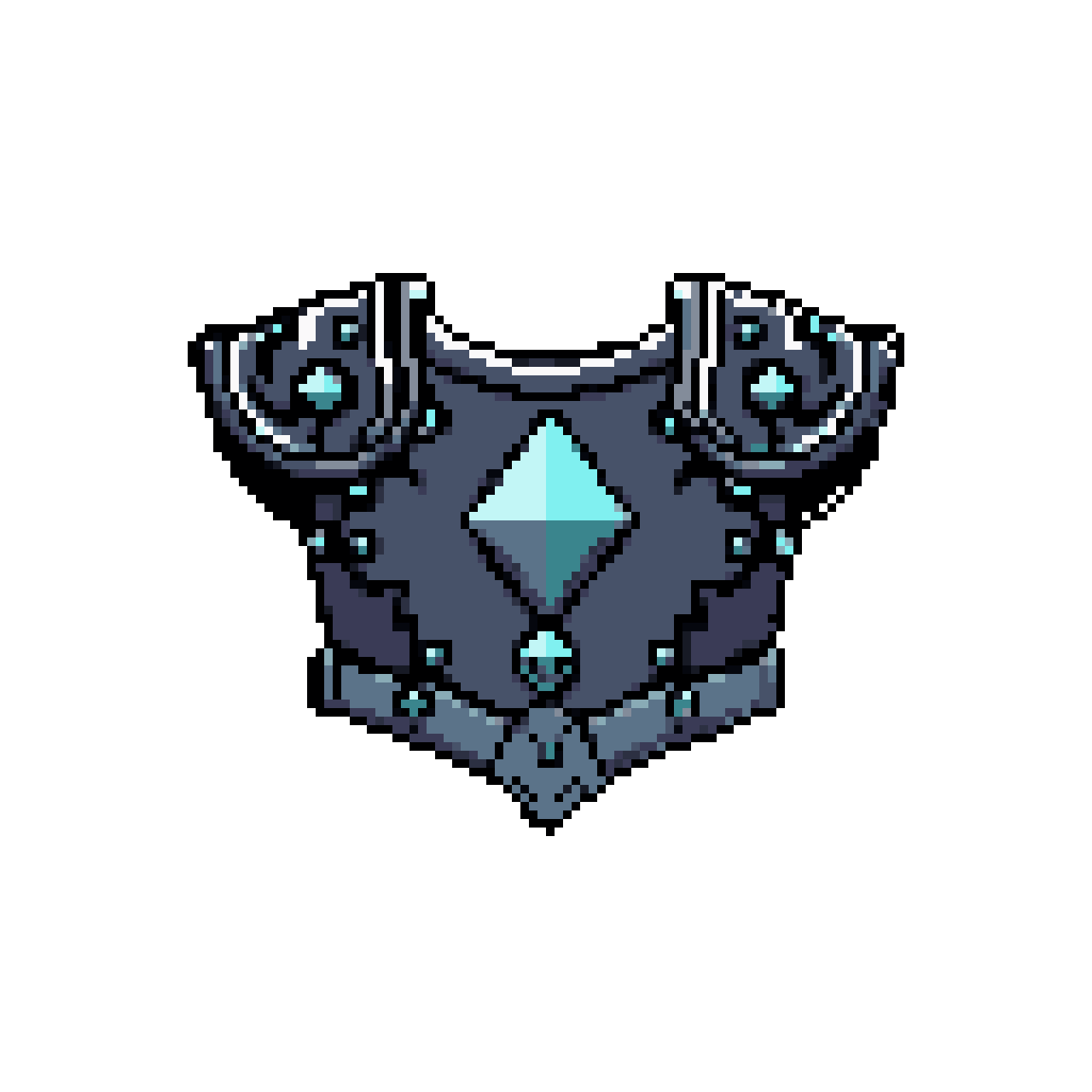 Enchanted Aqua Gem Fantasy Chest Armor