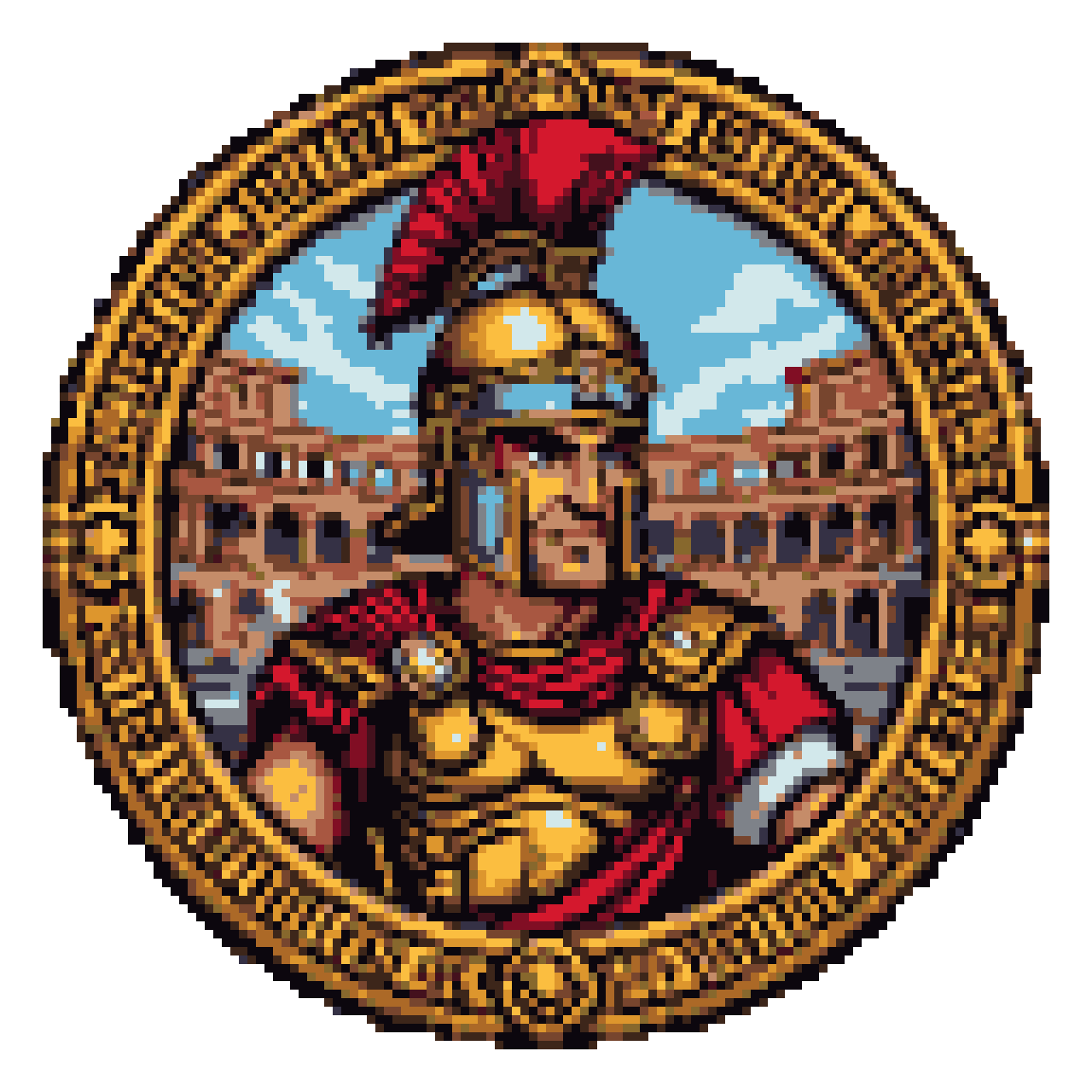 Roman Gladiator Emblem: Colosseum Valor
