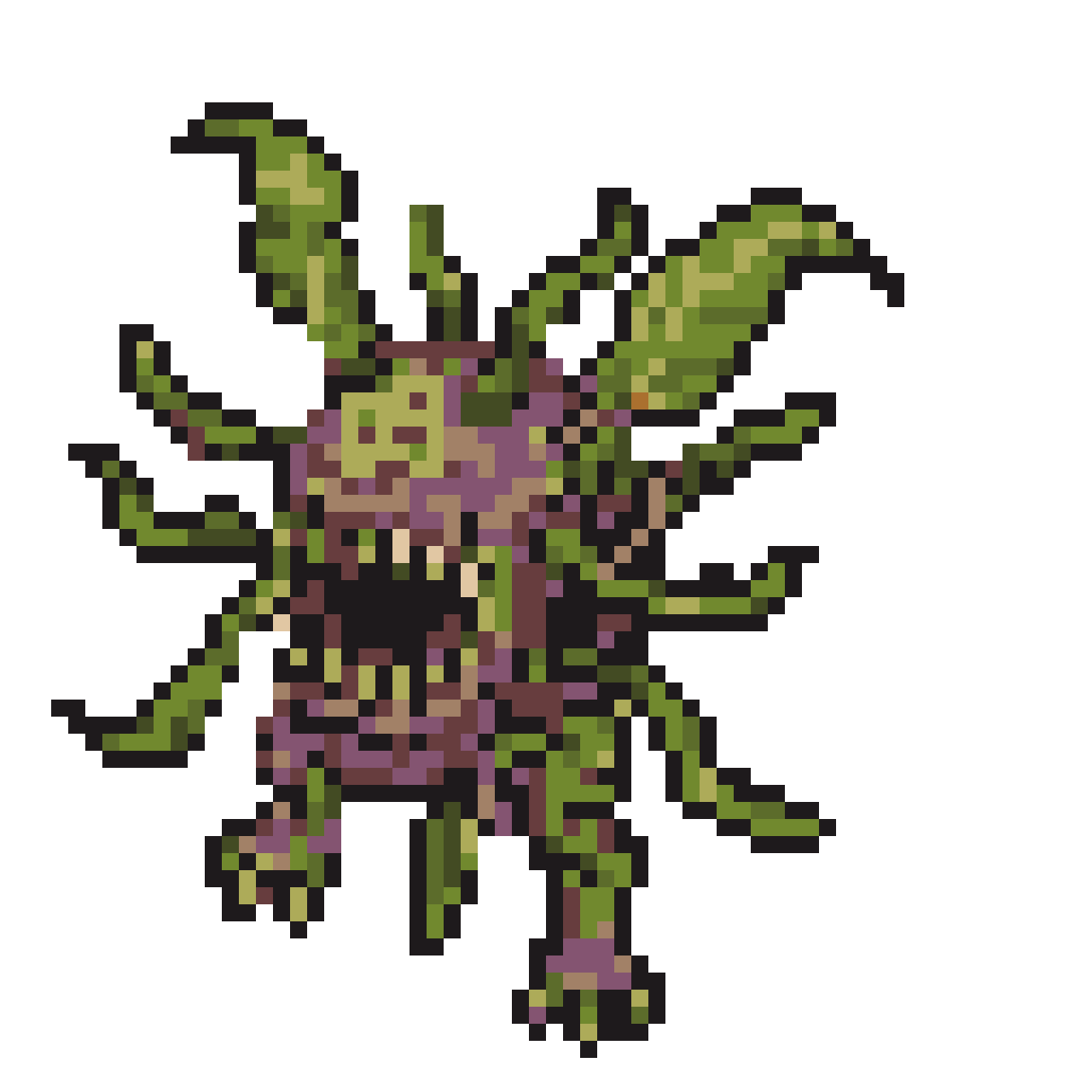 Grotesque Monster Sprite: Alien Horror Boss Battle