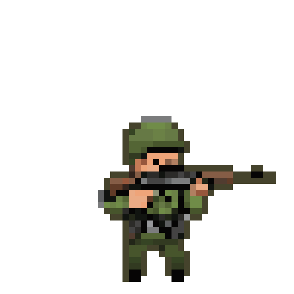 Action-Ready Soldier: Combat Sprite Sheet