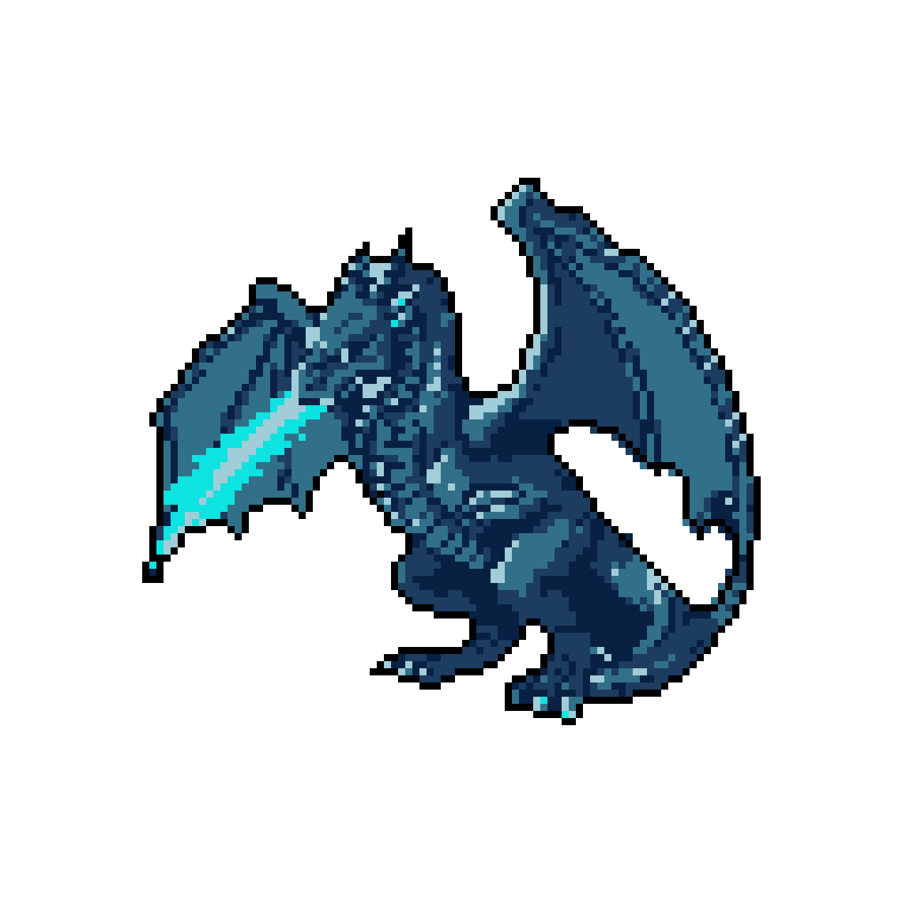Cyan Dragon Unleashes Fiery Breath: Power and Danger