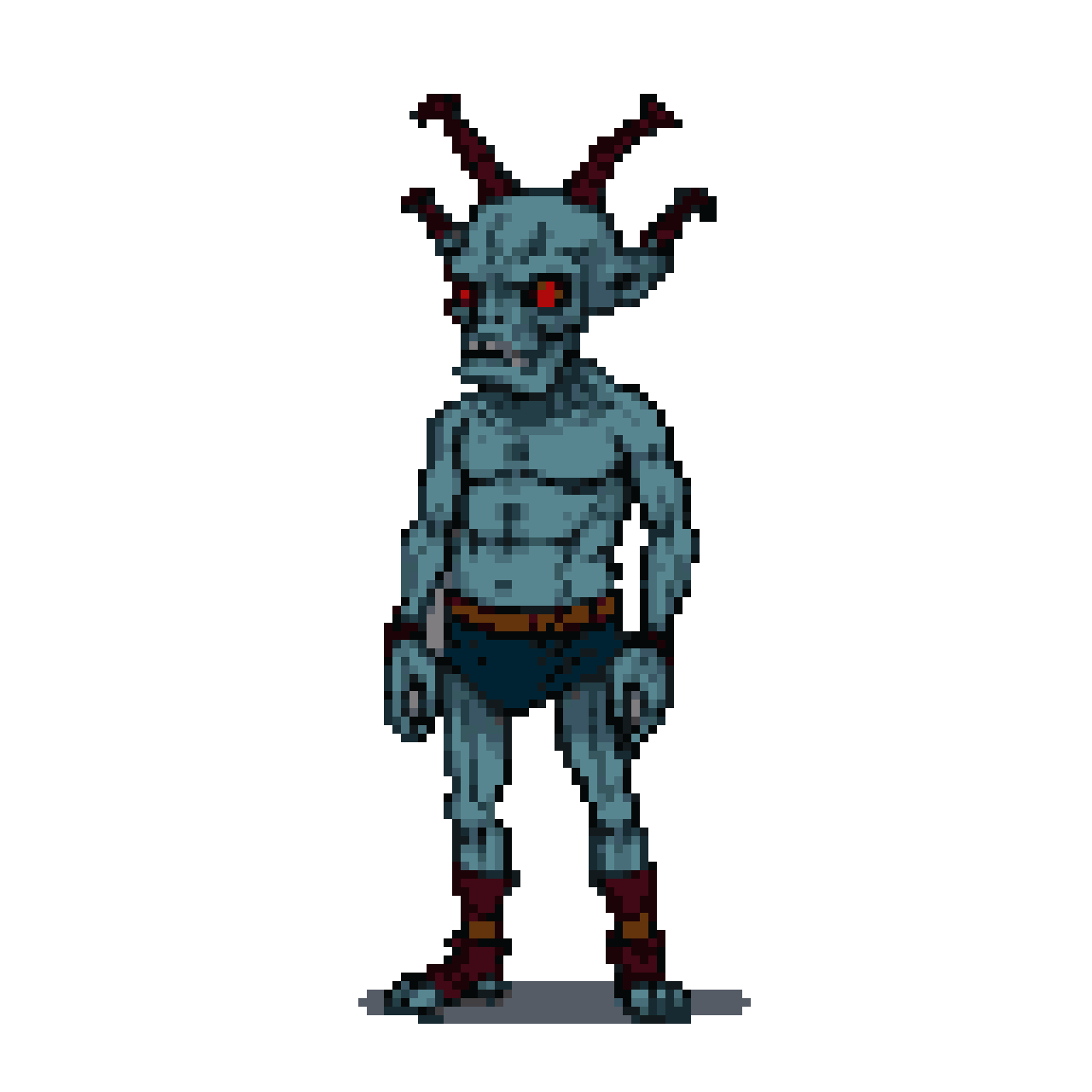 Crimson-Eyed Demon: Retro Game NPC Power