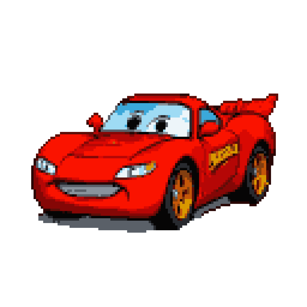 Lightning McQueen: Cheerful Red Race Car Ready to Go