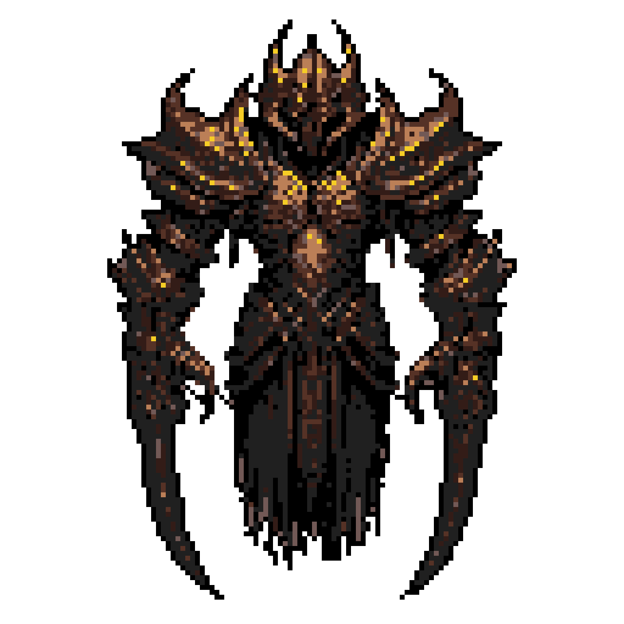 Armored Warrior with Claws: Dark & Powerful Stance
