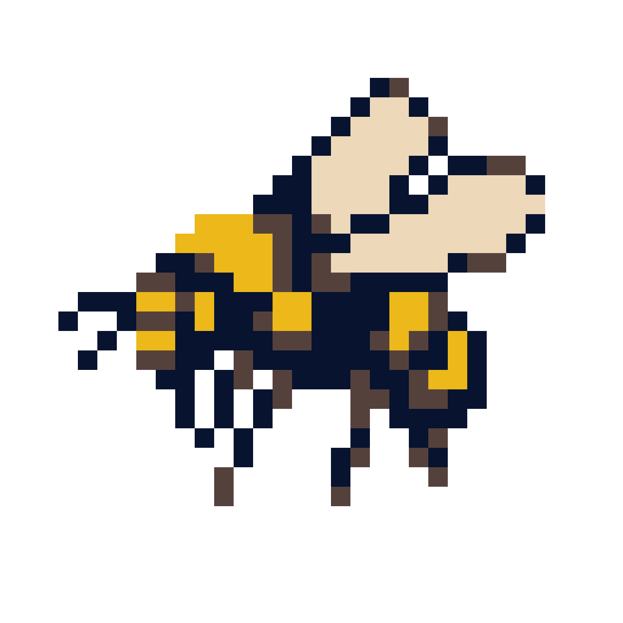 Retro Bee Sprite: Hovering in Dark Void