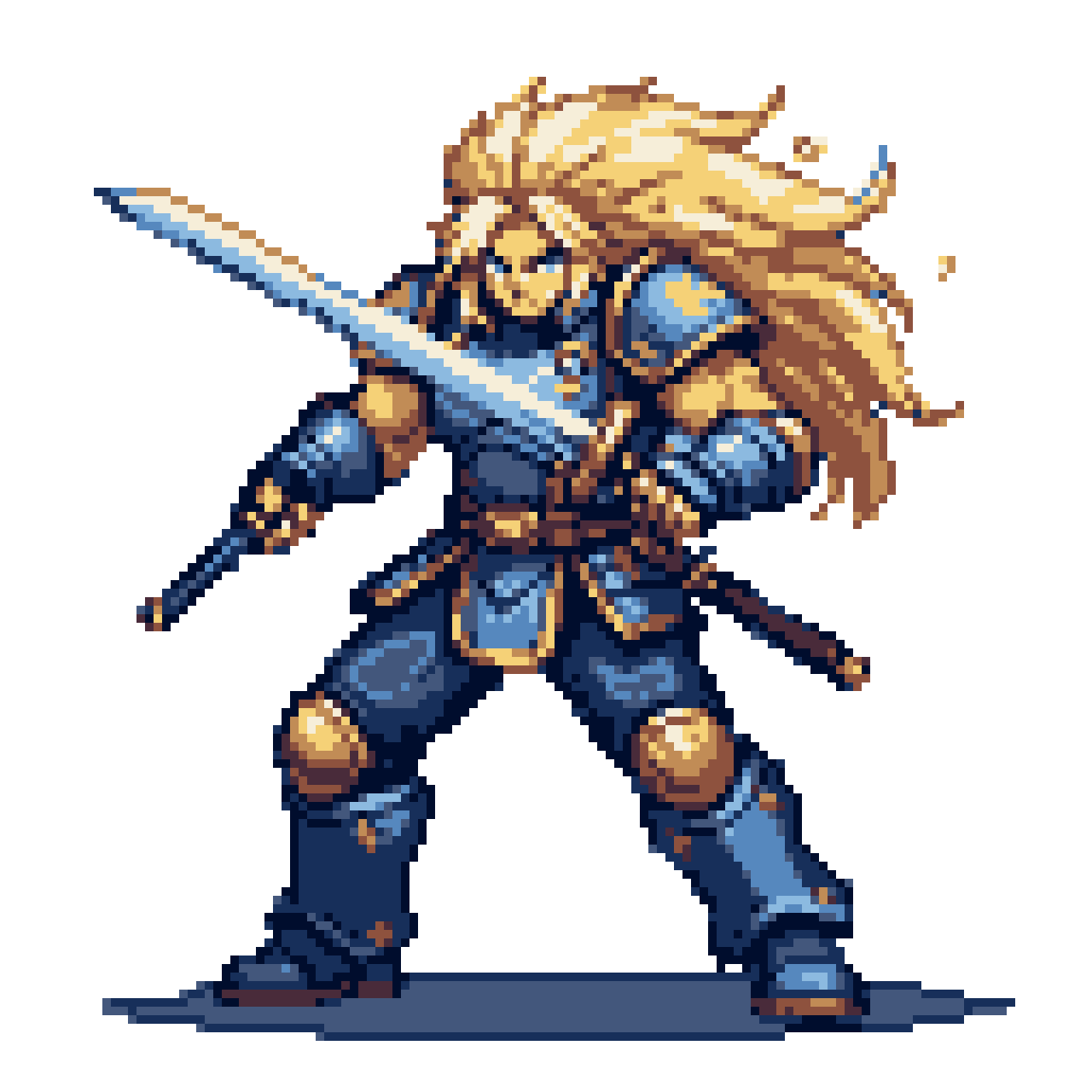 Golden Warrior: Epic 16-Bit Heroic Stance