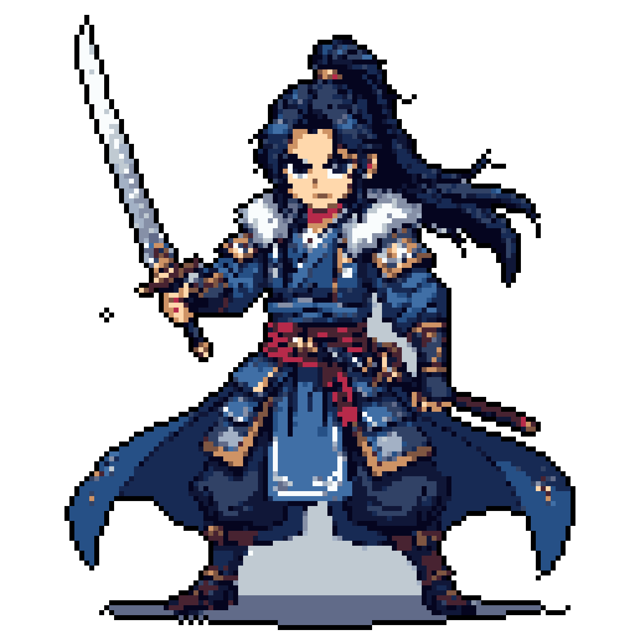 Warrior with Sword: Ready for Battle, Dark & Determined