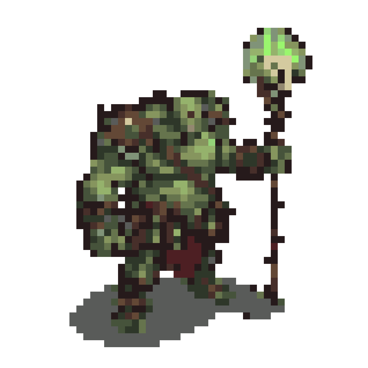 AI Sprite: Orc Shaman Buff Spell Casting | Fantasy Magic Power