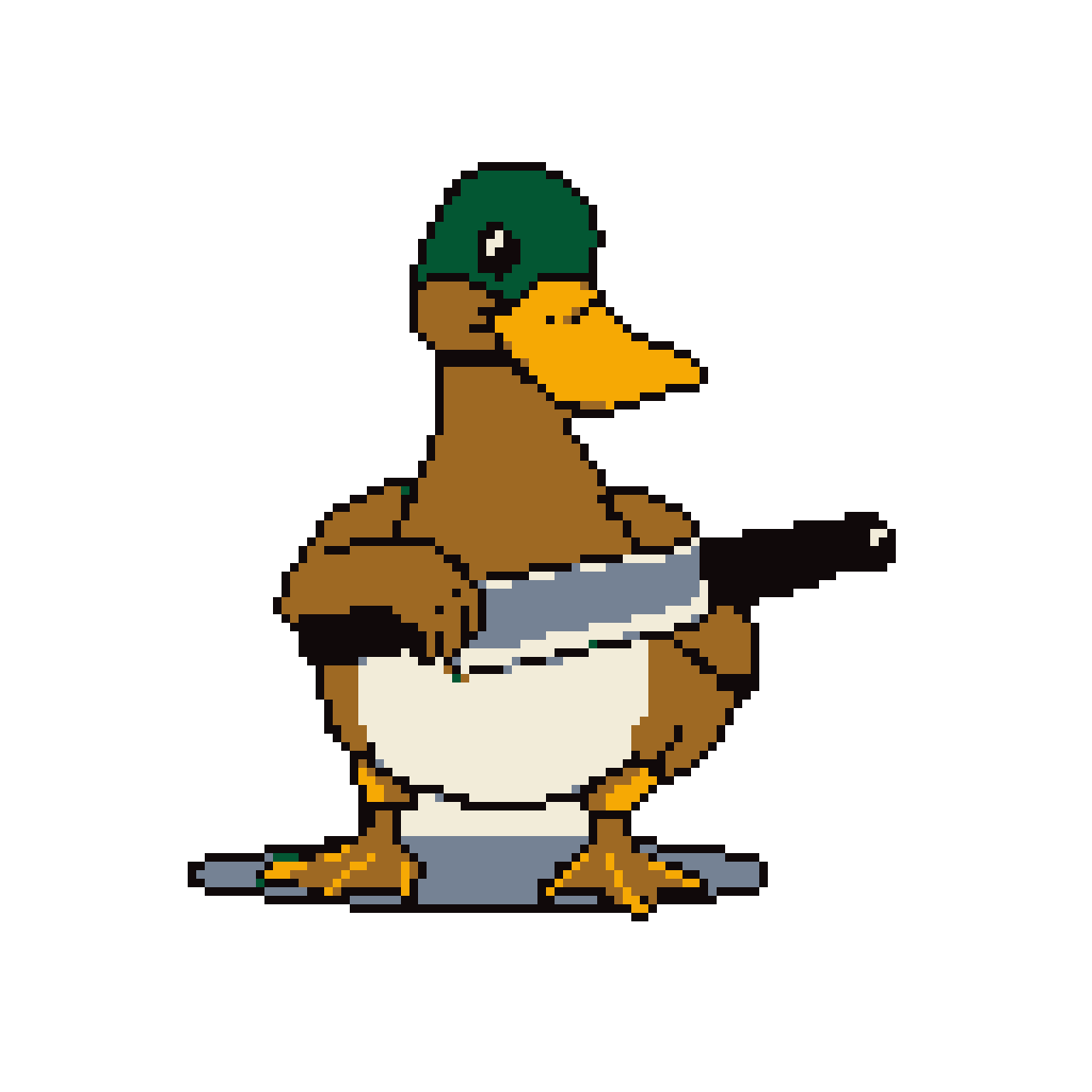 Mallard Duck with Knife: Quirky Retro Menace