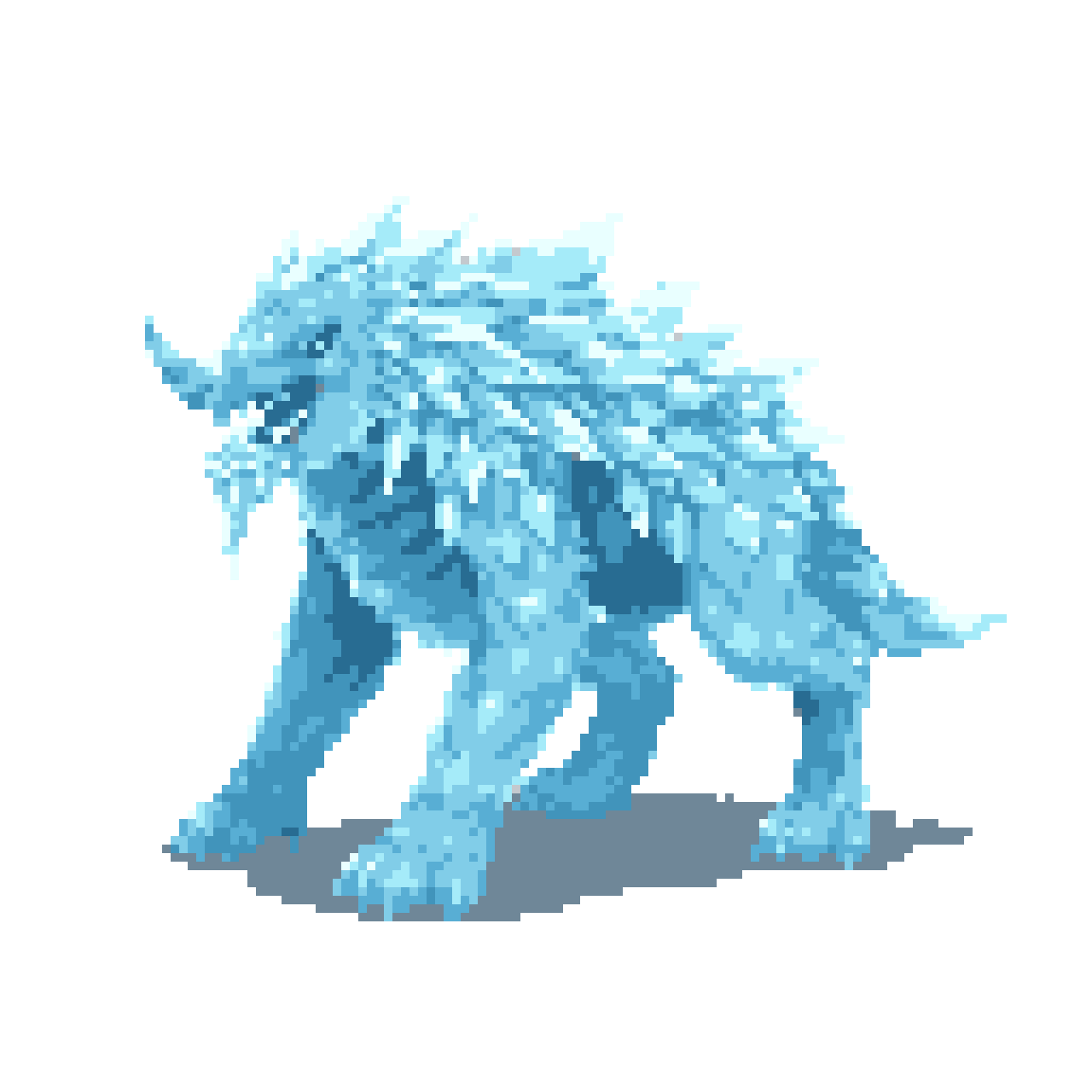 Icy Beast Roars: Frozen Monster of the Void