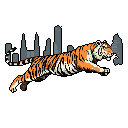 A malaysian tiger jumping to the cuala lumpur - Pixel Art | generated ...
