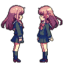 Anime girl with side and whole body - Pixel Art | generated with AI by ...