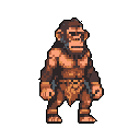 Ape caveman warrior - Pixel Art | generated with AI by Nemesismach