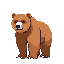 bear full body - Pixel Art | generated with AI and edited by pixie.haus