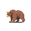bear walking - Pixel Art | generated with AI and edited by sandacz