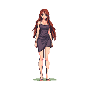 beautiful girl full body - Pixel Art | generated with AI and edited by ...