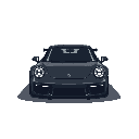 black porsche - Pixel Art | generated with AI by kek